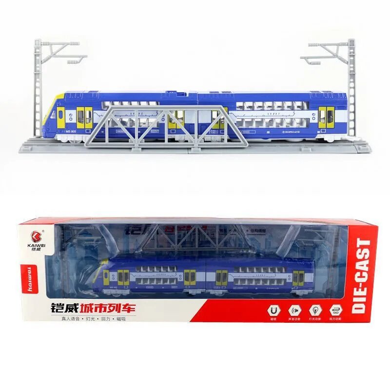 Модель поезда Hangjue 1:87 металлическая Синий, 2