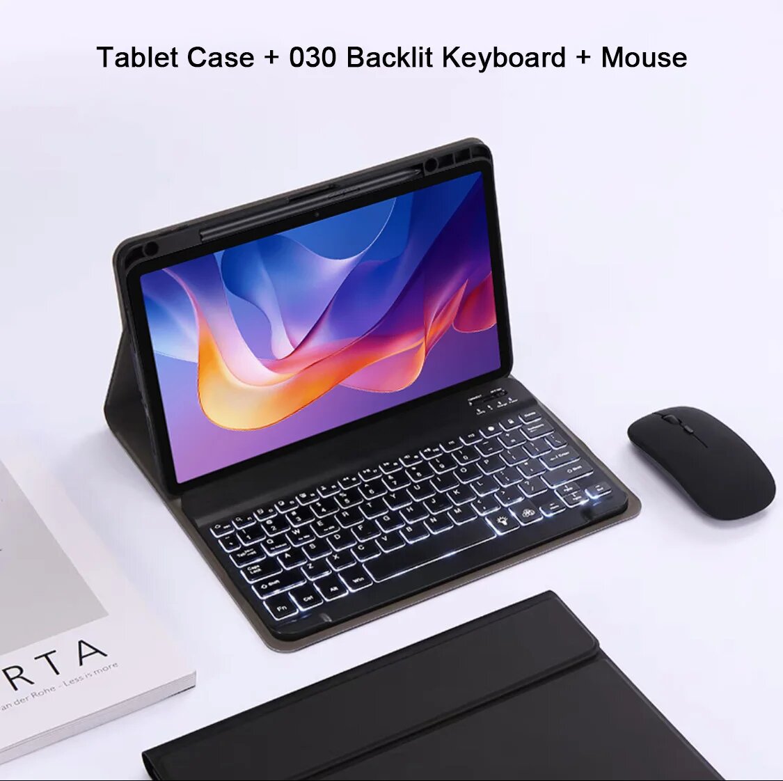 Чехол-клавиатура для Xiaomi Redmi Pad 2 11" Black backlit 2, French