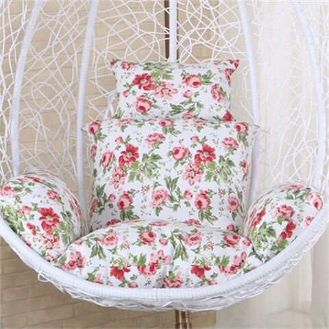 Подвесная корзина с подушкой, съемная и моющаяся, подушка для балконного ротангового кресла, утолщенная подушка для качалки в виде птичьего гнезда, подвесное кресло