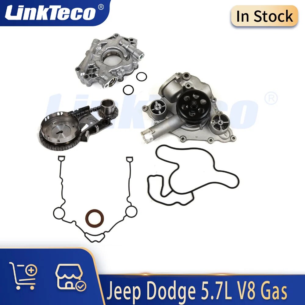 Детали двигателя Комплект цепи ГРМ Водяной насос Масляный насос Подходит для газа 5,7 л V8 Для Chrysler 300 Dodge ChargerJeep Grand Cherokee 5.7L 05-08