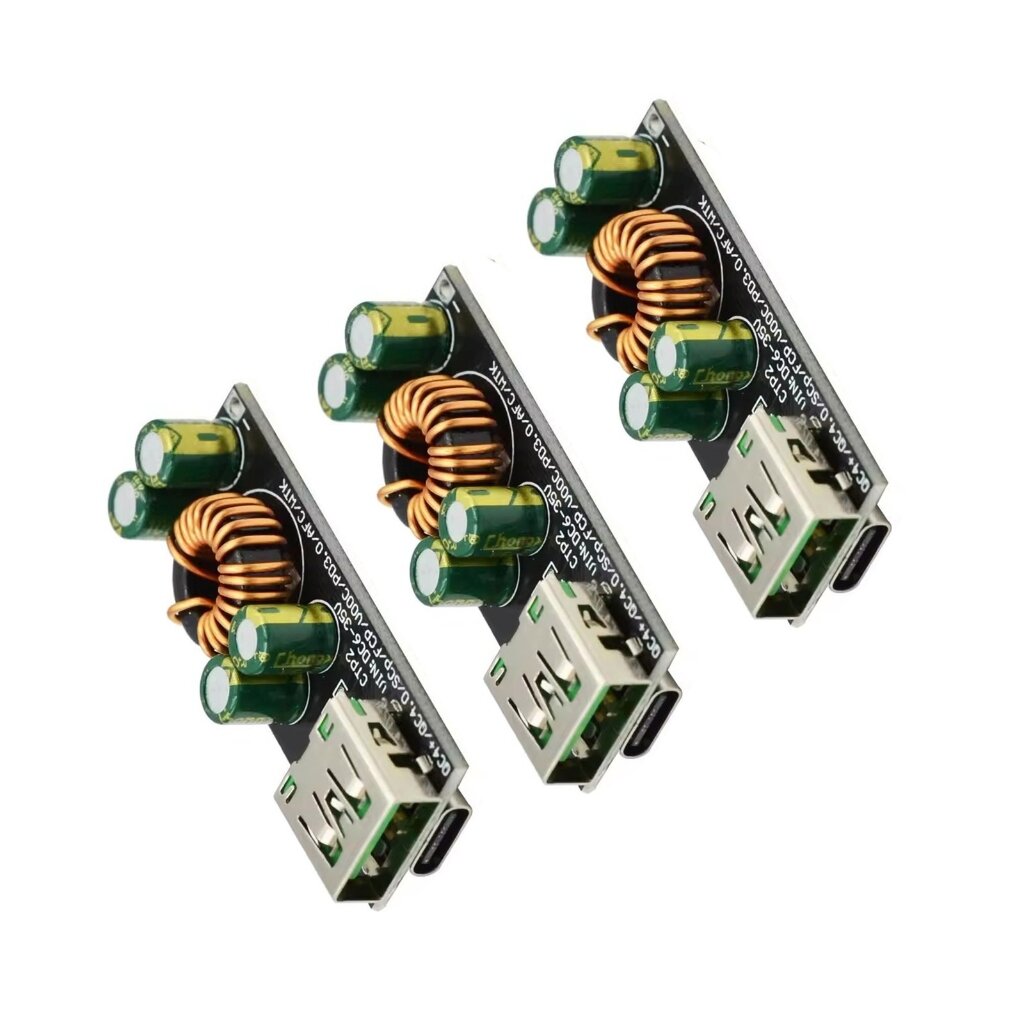 Высокоэффективные 60-Ваттные преобразователи мощности PD3.0 QC4 с Поддержкой Модуля быстрой Зарядки DC6-35V На Входе для Электроники