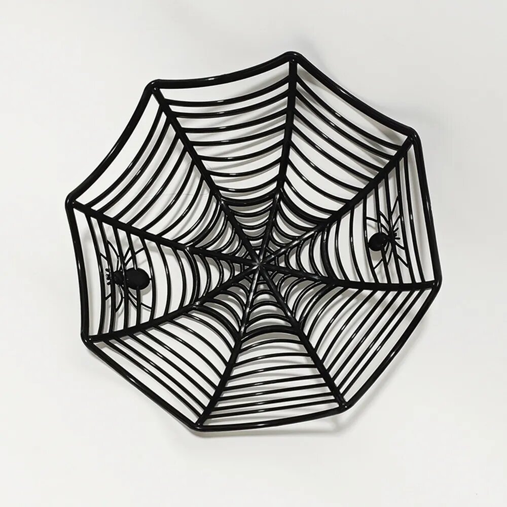 Конфетница Паутина черный пластик