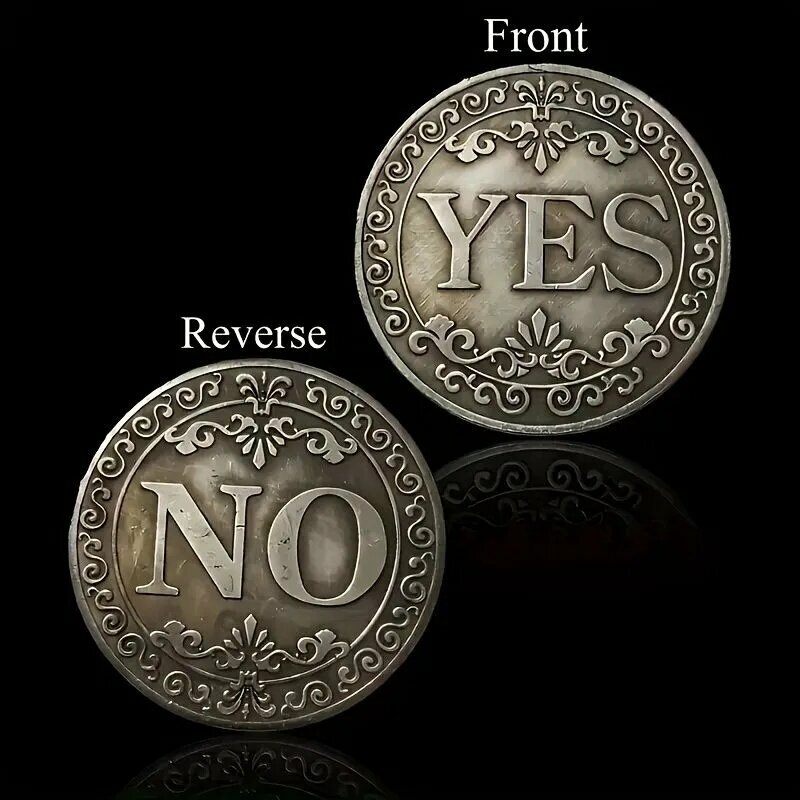 Монета-решатель "ДА или НЕТ" Стильный аксессуар для принятия решений и оригинальный подарок-сувенир