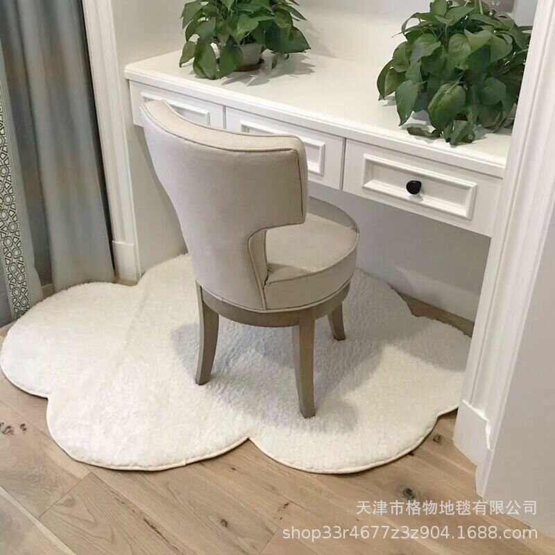 Nordic ins ковер Южная Корея милый белый облачный коврик плюшевая Детская комната Спальня прикроватный коврик фото