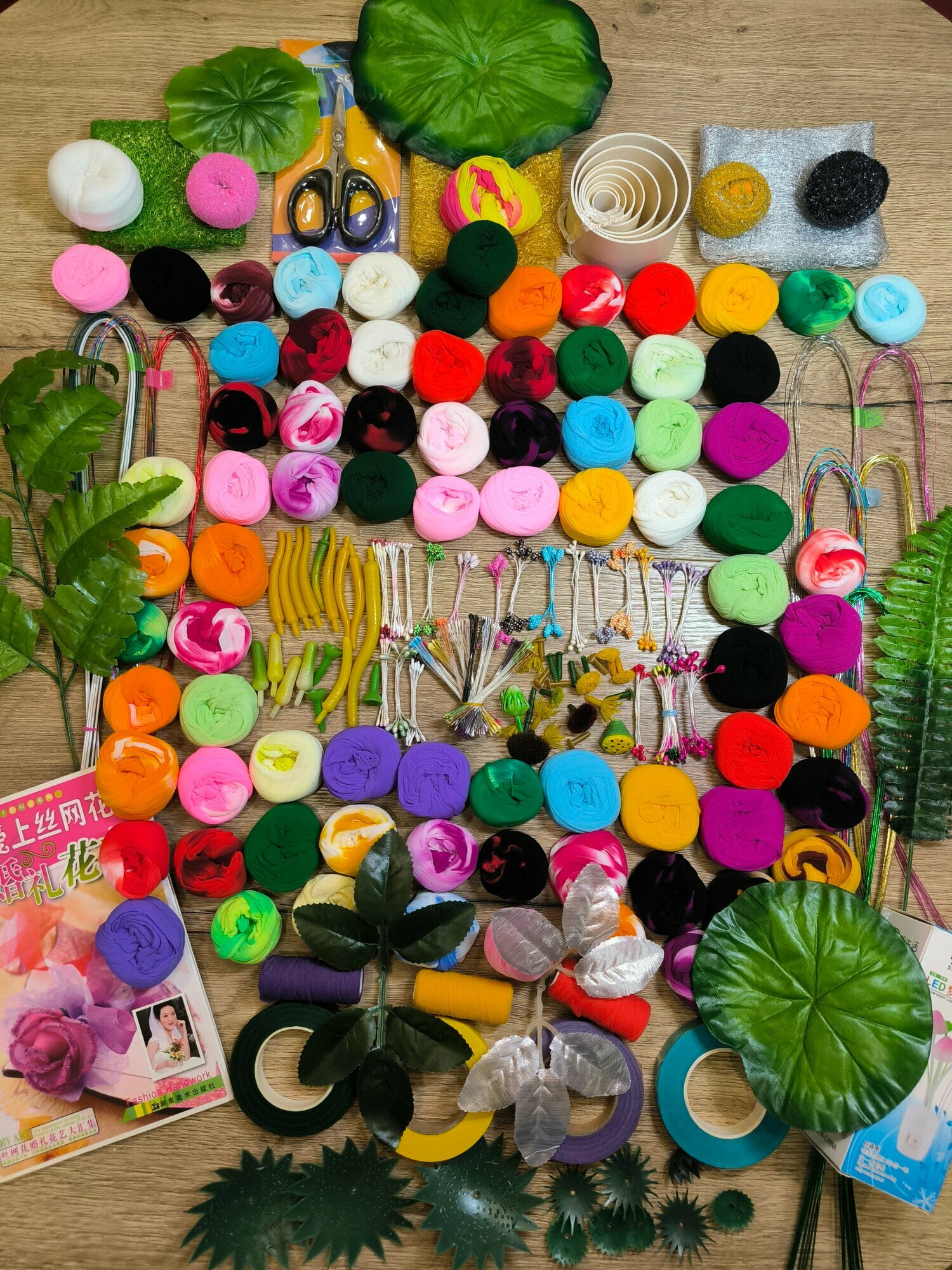 Набор для изготовления цветов из капрона. Увеличенный набор. Мастер микс.