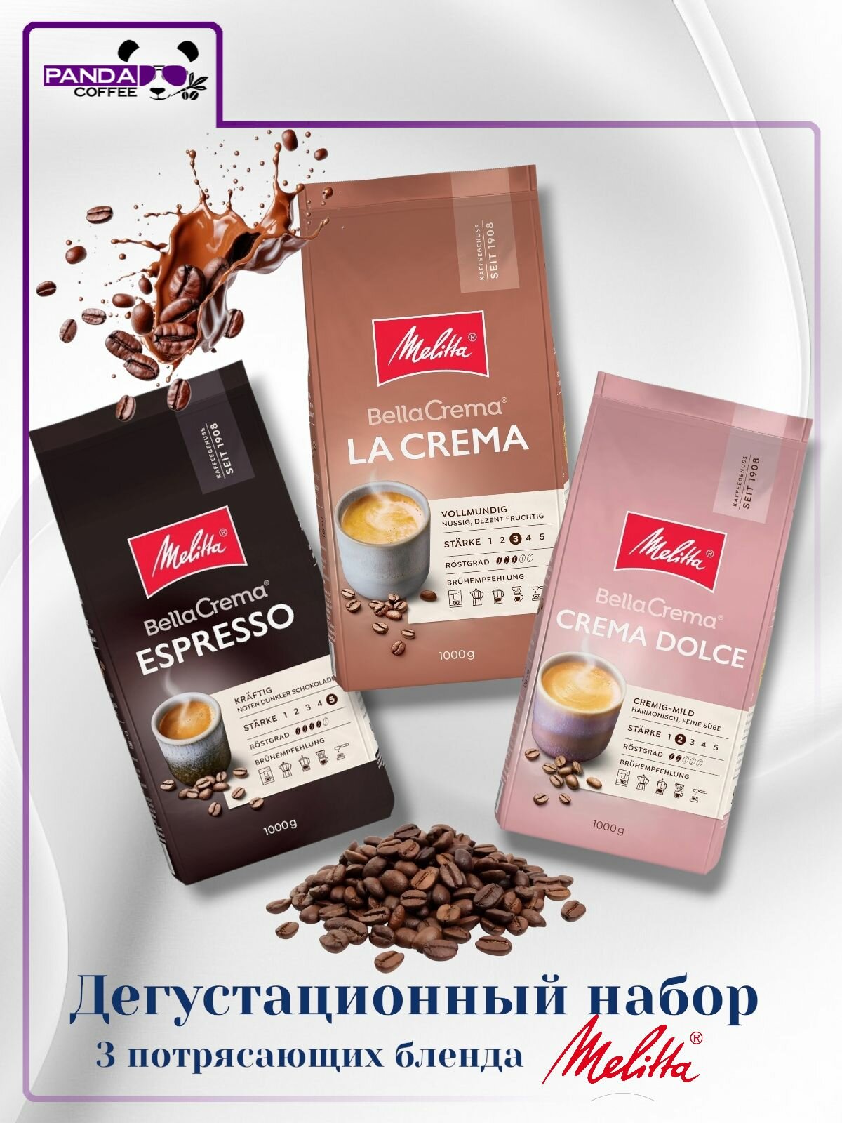 Набор кофе в зернах Melitta BellaCrema