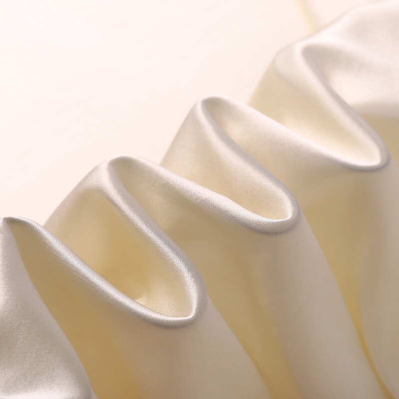 Простой креп-сатин 16/19 монме, ширина 114 см, 100% шелк тутового дерева, полный шелковый материал для оптовой одежды