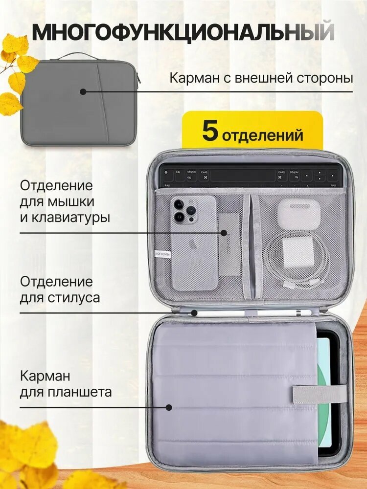 Чехол-сумка для планшета 11 дюймов, универсальный, защитный, водонепроницаемый,