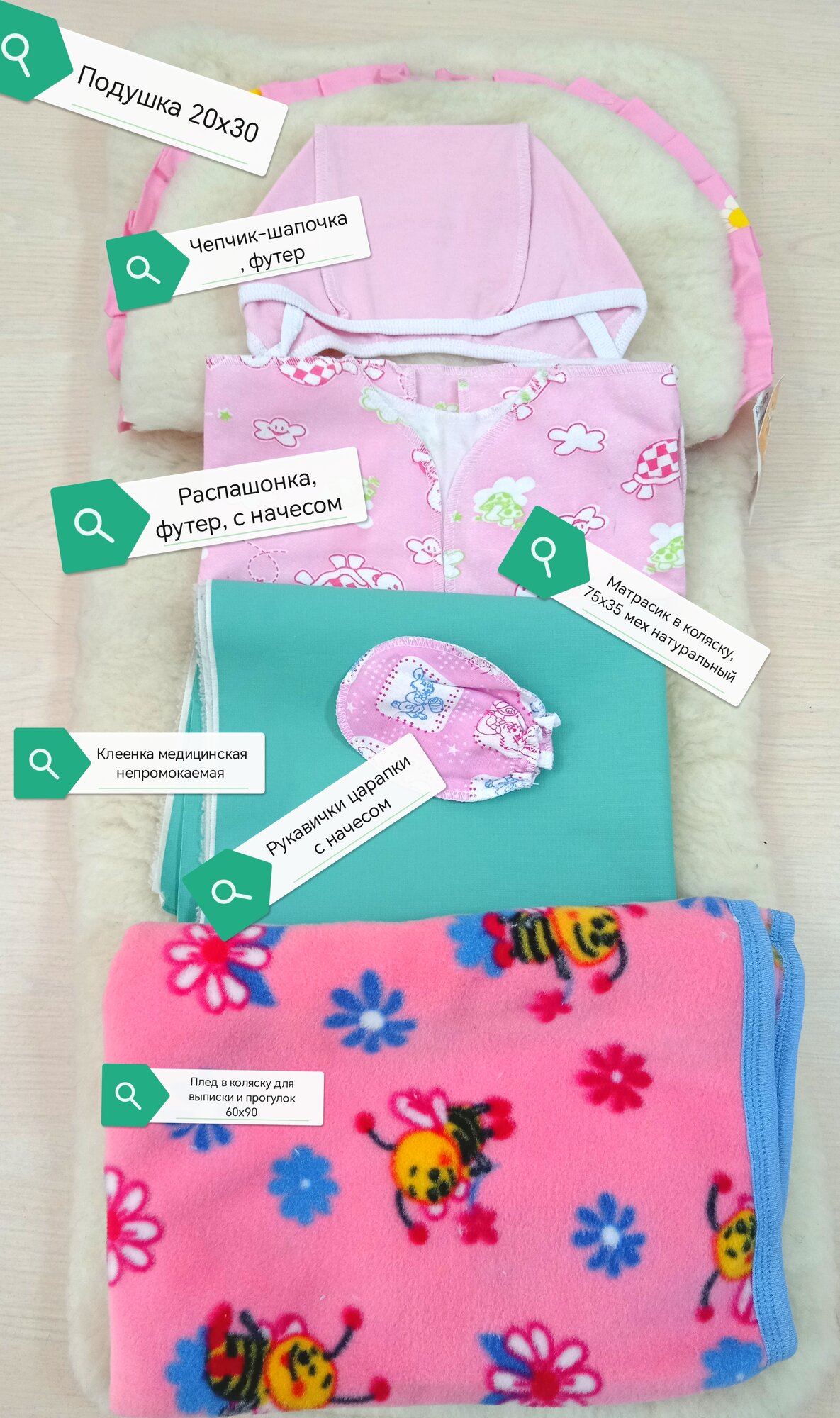 Набор для выписки и пргулок, 2 в одном "Папа-мама" - 8 предметов