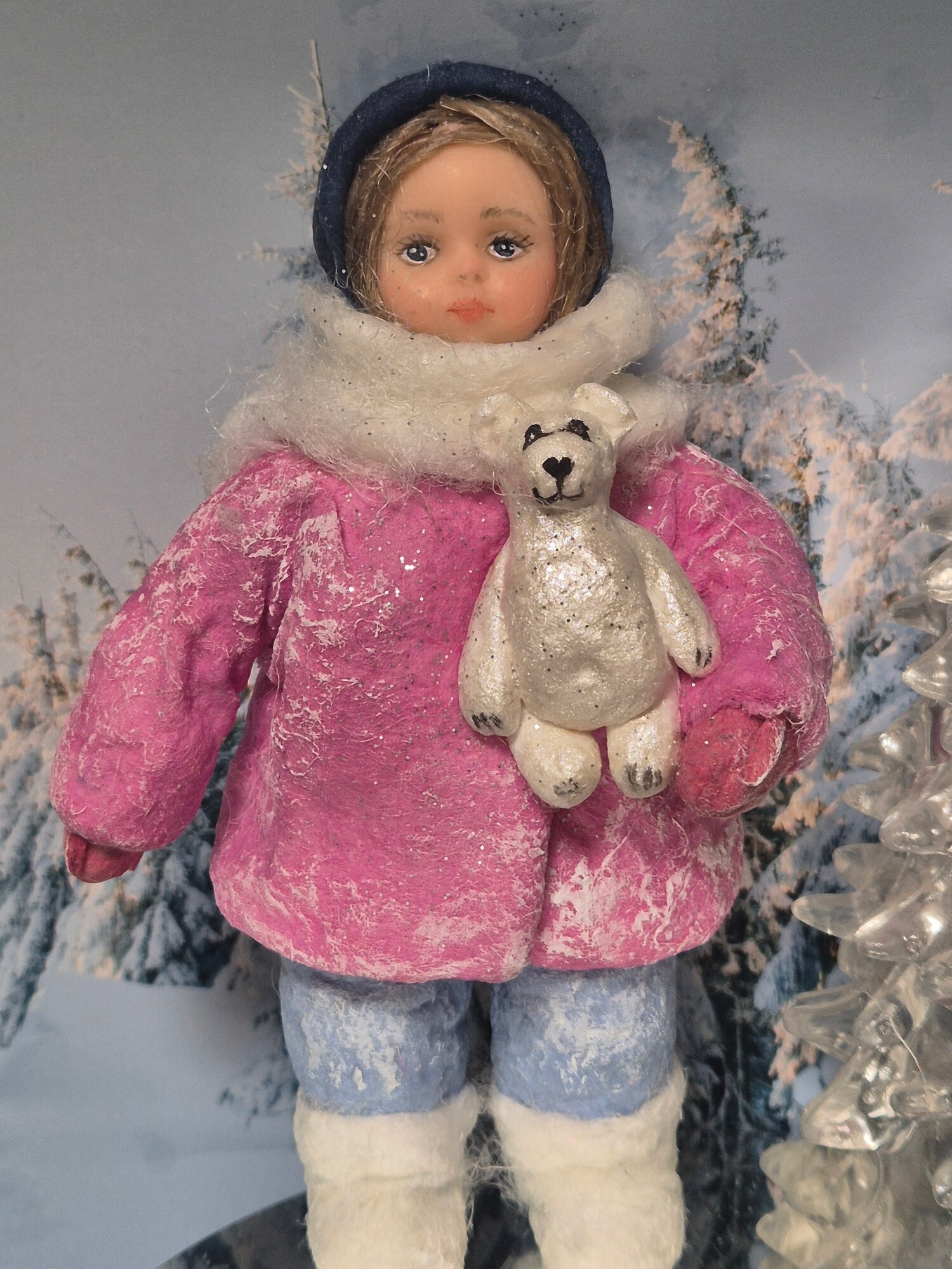 Ёлочная игрушка Affavatta, Девочка", 12см, ручная роспись