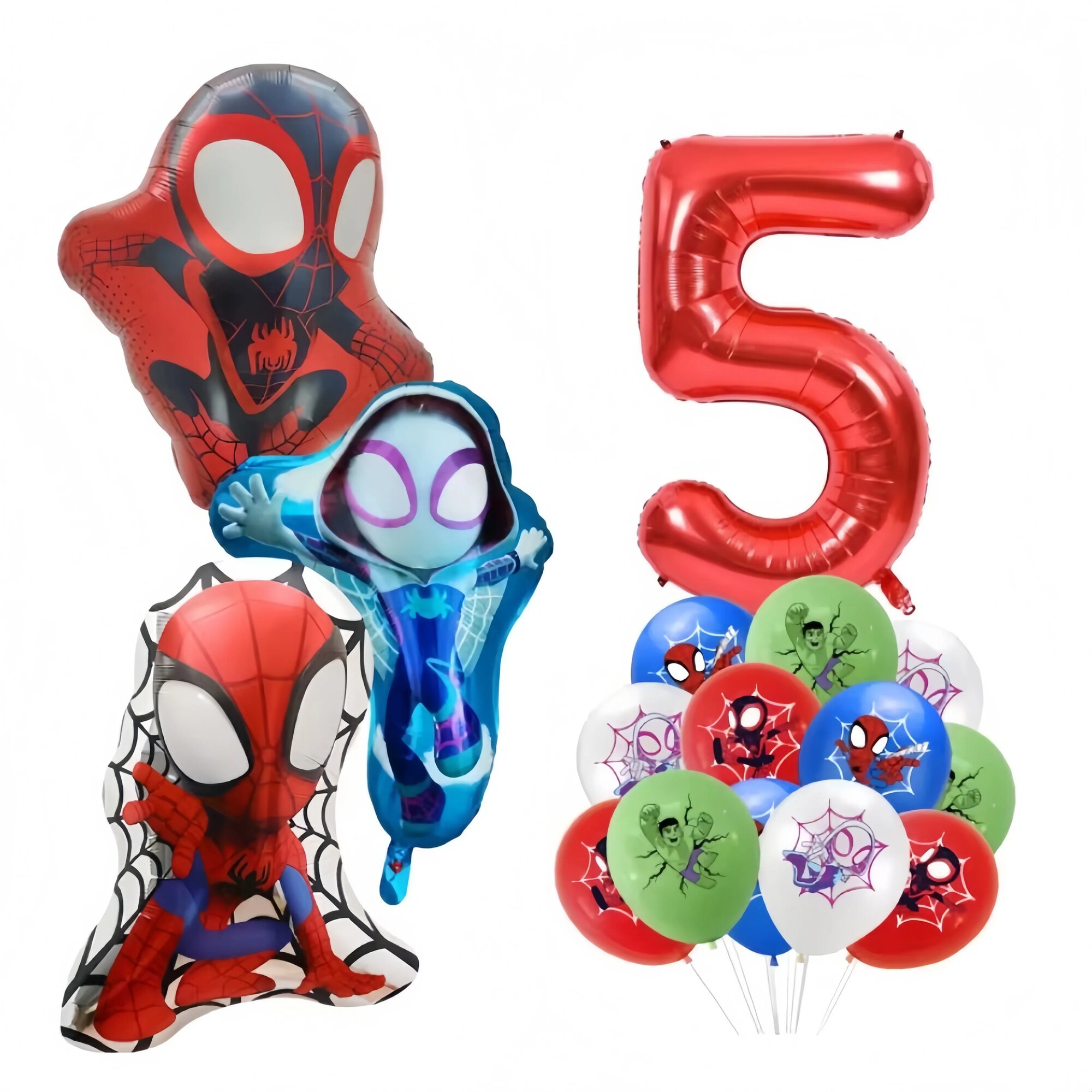 Набор шаров Marvel Человек-паук для дня рождения Красный, 16pcs 5