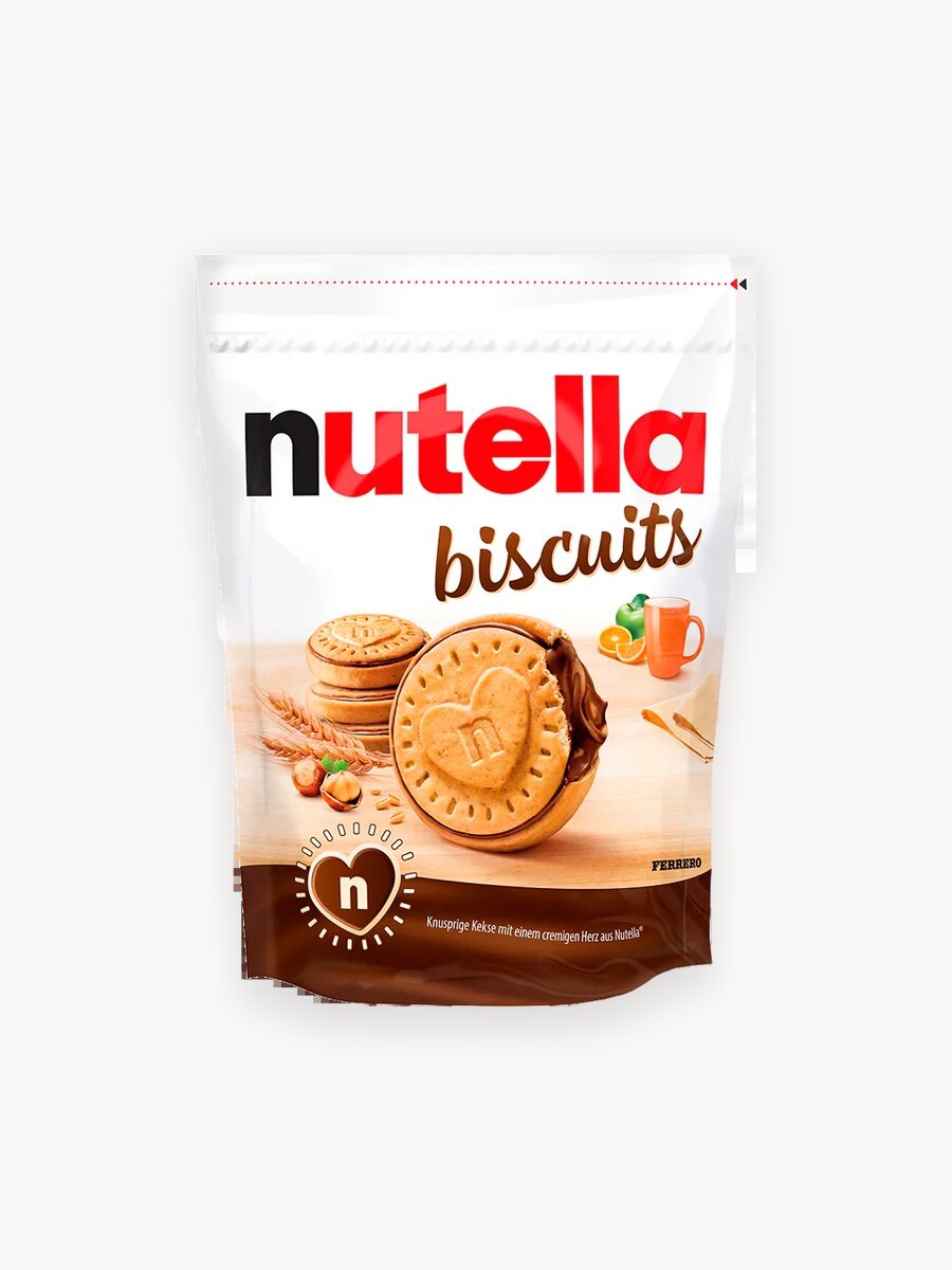 Печенье Nutella "Biscuits", в шоколадной пасте, флоу-пак, 304г
