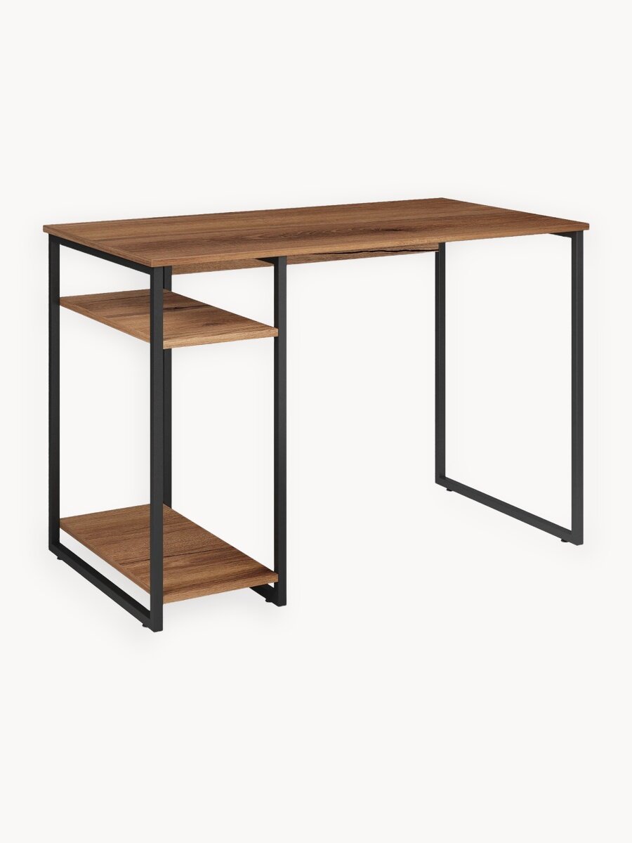 Стол письменный с полкой для ПК RIDBERG GILBERT (Dark Oak/Black)