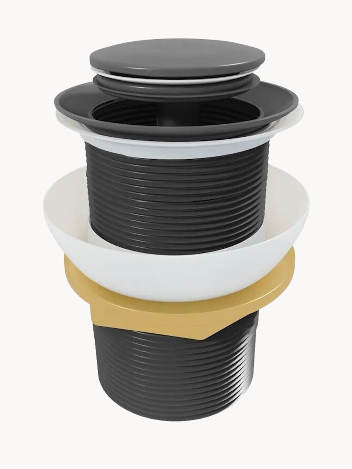 Донный клапан для раковины без перелива Teymi Ritta черный матовый T140127