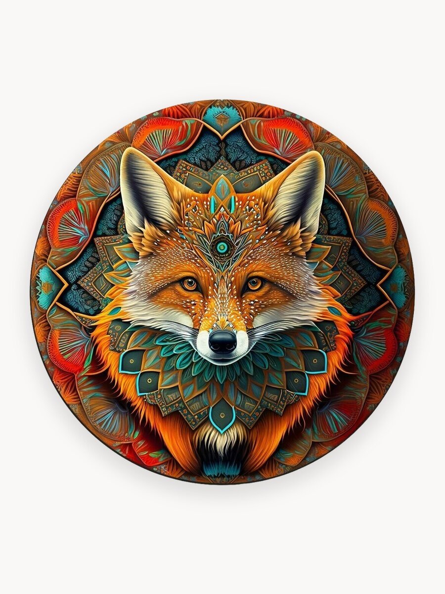 Деревянный пазл BoberBox "Мандала Лиса", 220 деталей