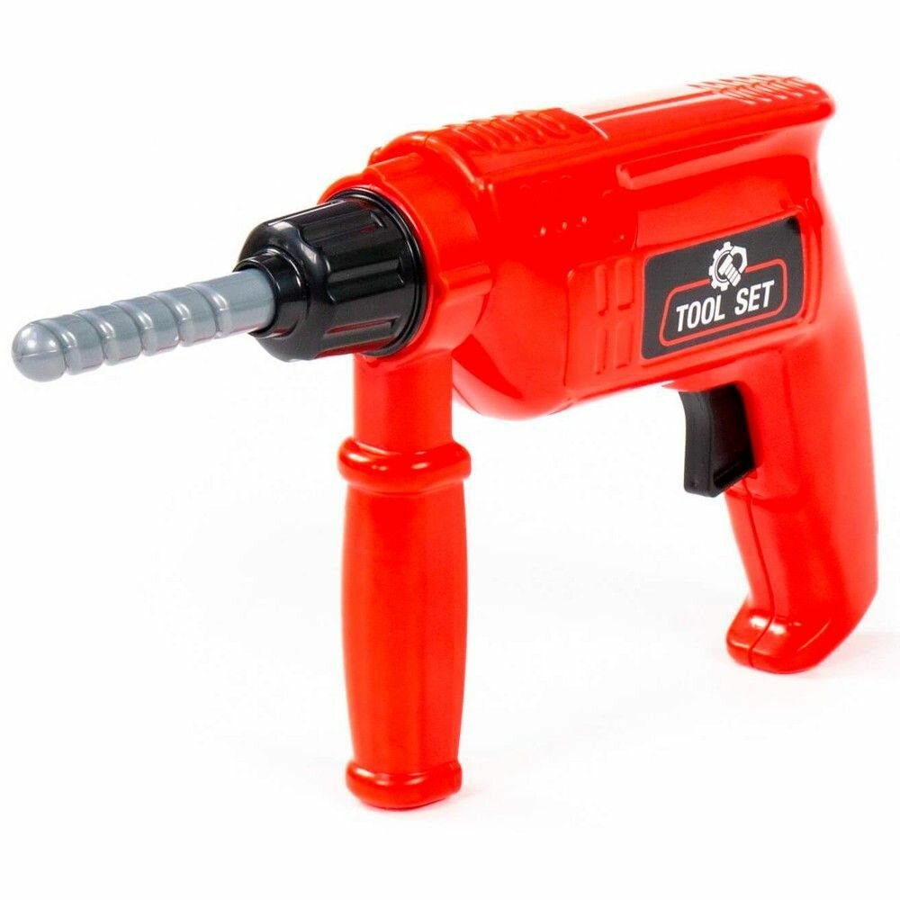 Дрель детская игрушечная красная в пакете 90461 П-Е
