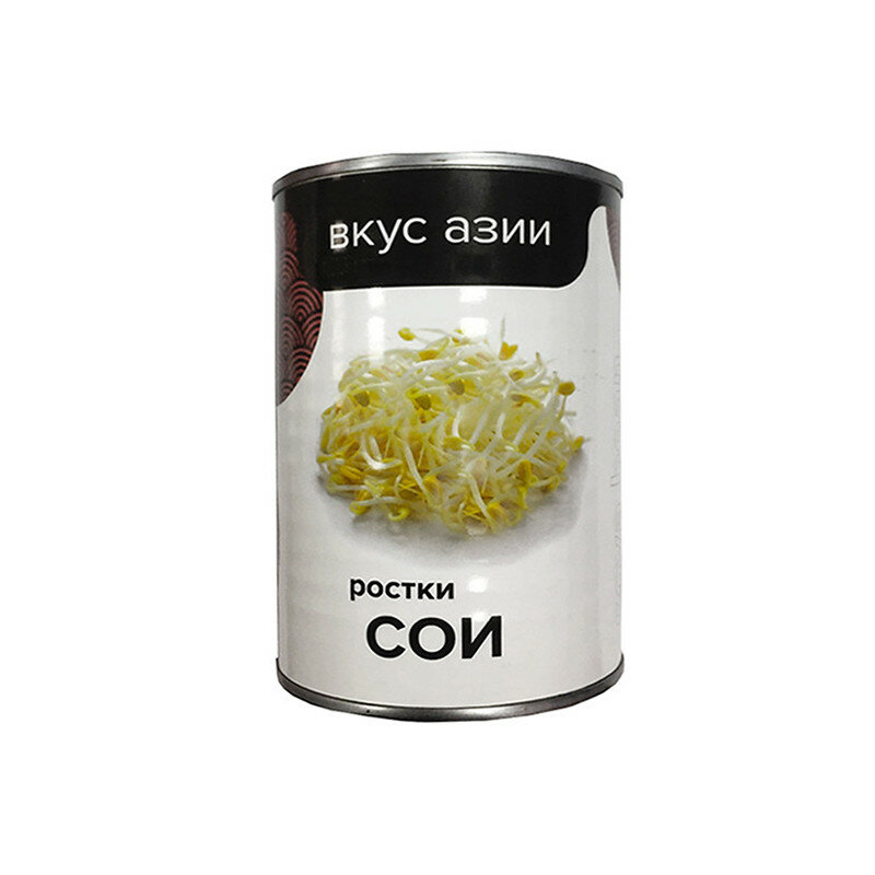 Соя проростки консервированные Вкус Азии 400 г, Китай
