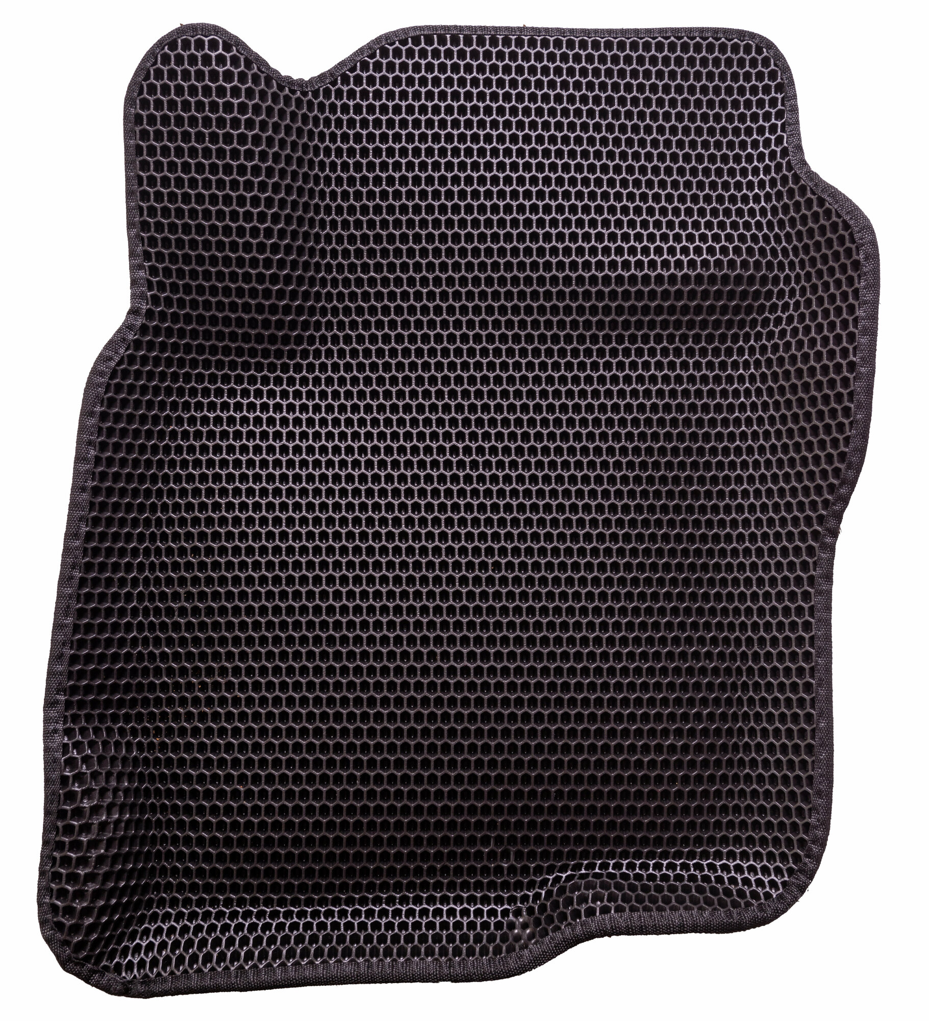 Водительский 3D ковёр. Mitsubishi Outlander III. Цвет: Черный/Черный. Митсубиши Аутлендер 3 3D EVA с бортами