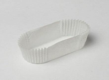 Капсулы бумажные овальные 78х28х24,5мм уп/1000шт белые /формы бумажные/ тарталетки бумажные