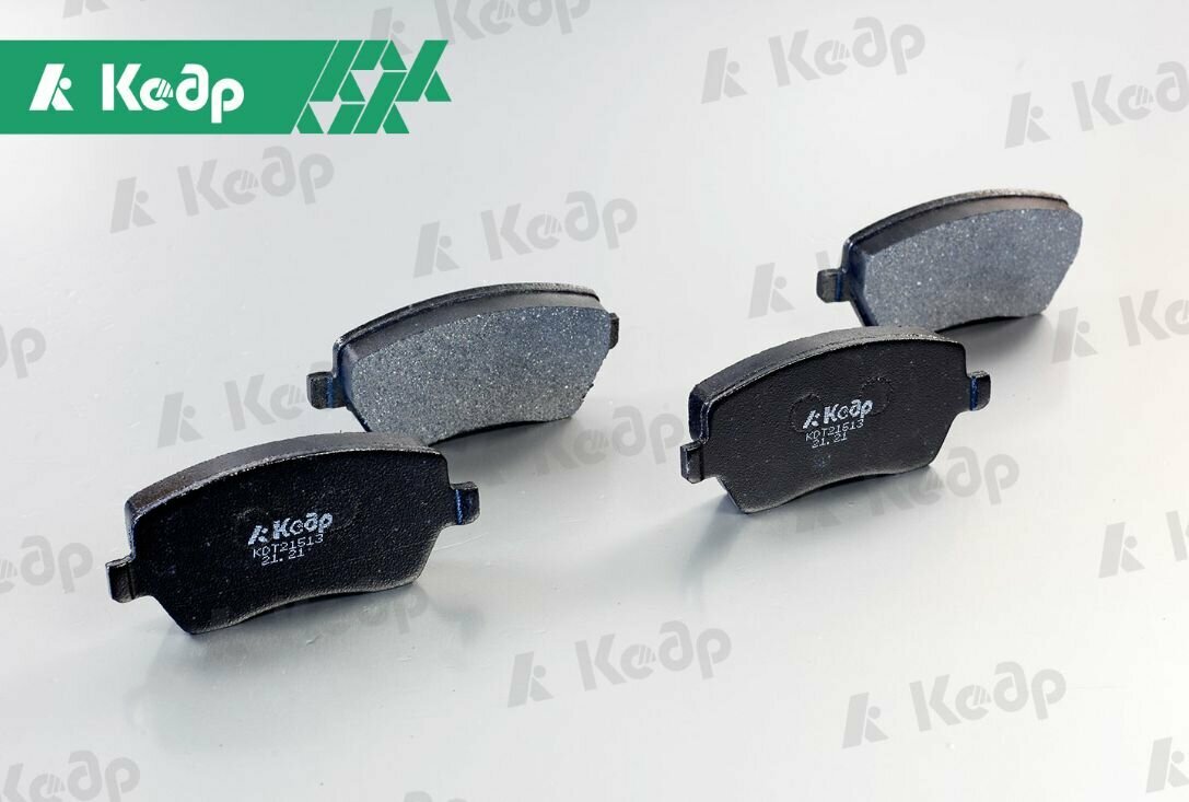 Колодки тормозные передние без АБС для а/м Renault Logan, Sandero, Lada Largus, Vesta 2180, X-Ray (дв. ВАЗ 16кл.) комплект 4 шт. арт. KDT21513