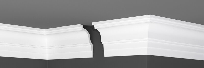 Плинтус потолочный Де-Багет П-28 120/70, 1шт (длина 2м)