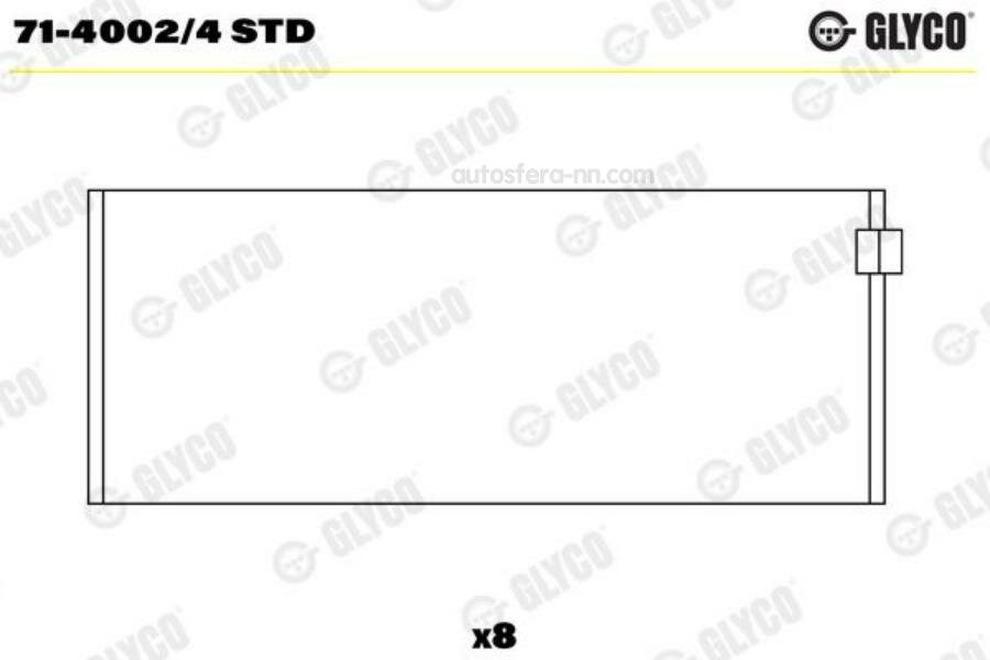 GLYCO 7140024STD Вкладыши ДВС шатунные (к-т)