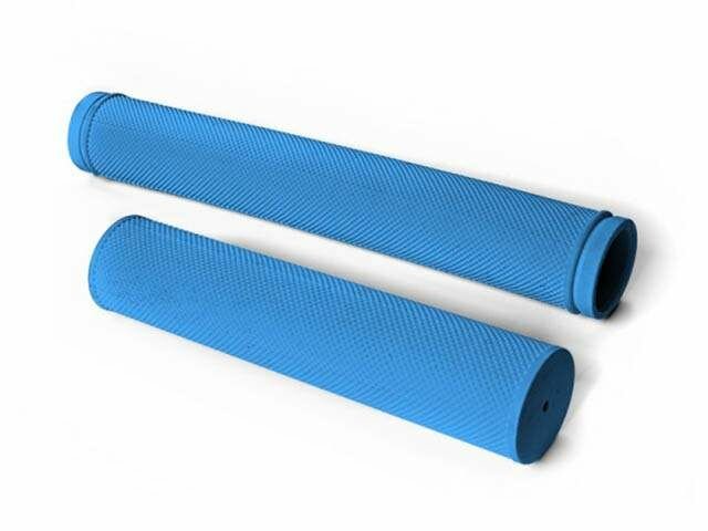 Грипсы для велосипеда и трюкового самоката Velo VLG-520 (closed end) 175 мм, синие