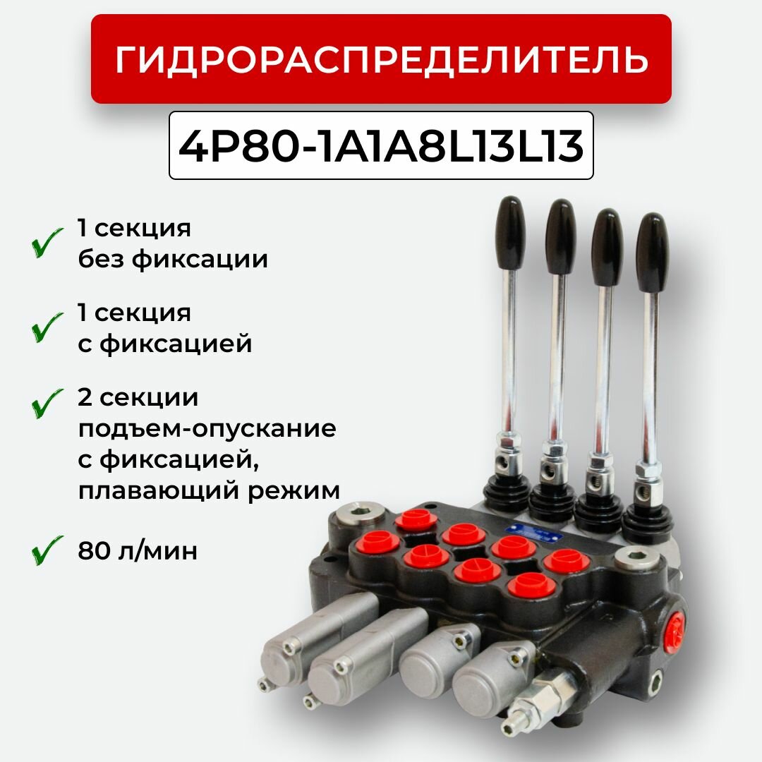 Гидрораспределитель 4P80-1А1А8L13L13