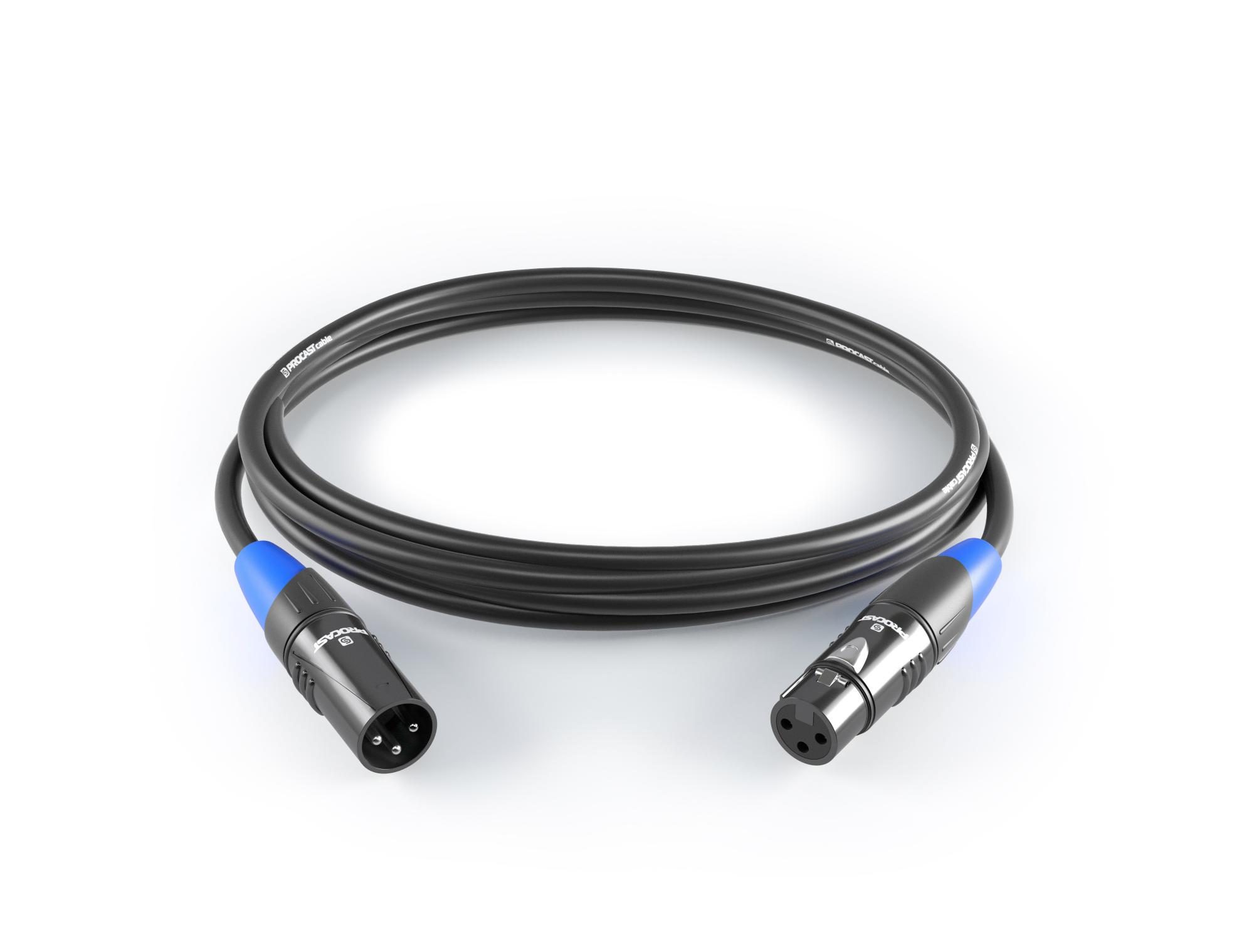 PROCAST cable XLR(m)/XLR(f).2,5 - Профессиональный балансный звуковой кабель XLR(m) на XLR(f), длина 2,5m