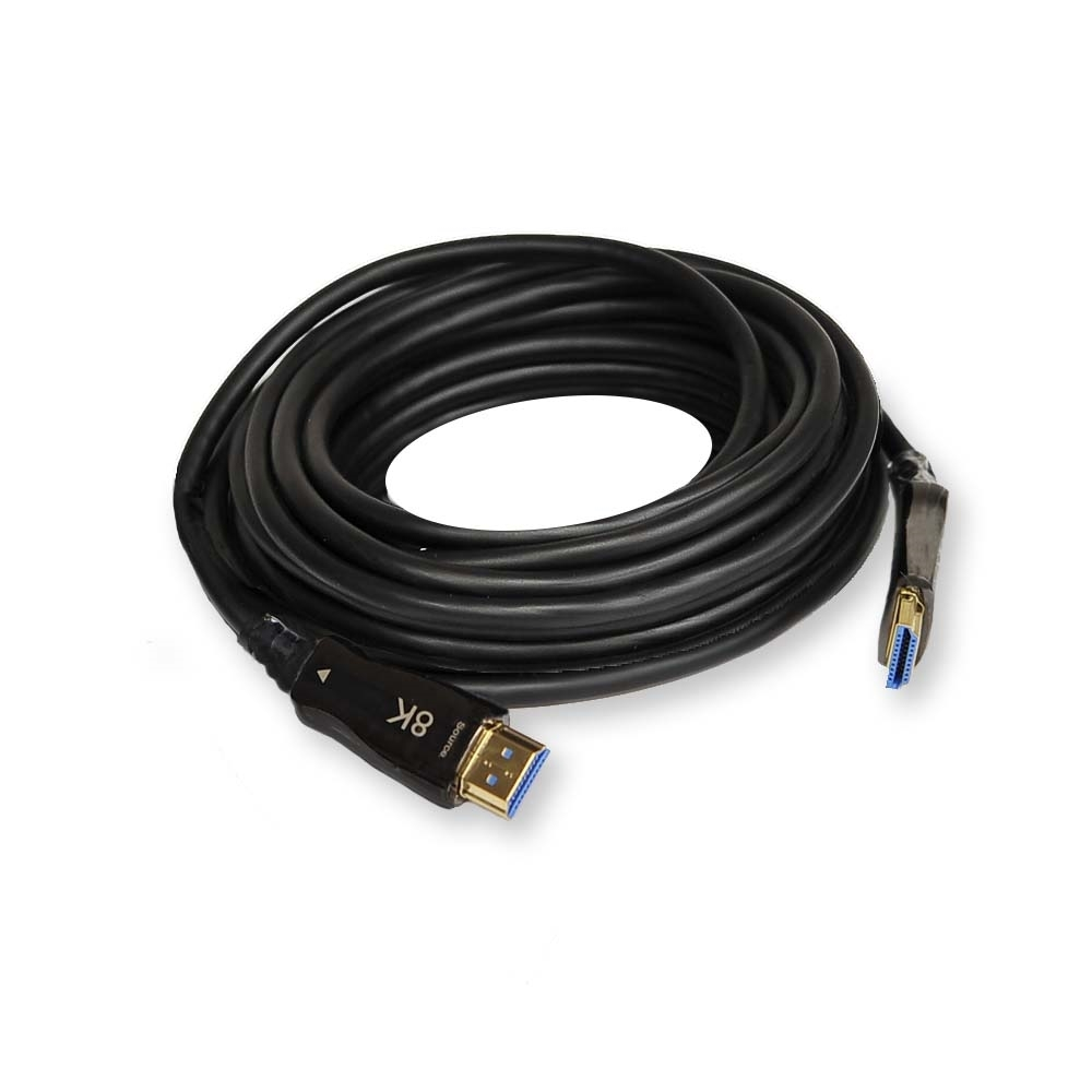 Qtex HFOC-300-50- Активный гибридный кабель HDMI 2.1 4K/120, 8K/60 (вилка-вилка), 50 м