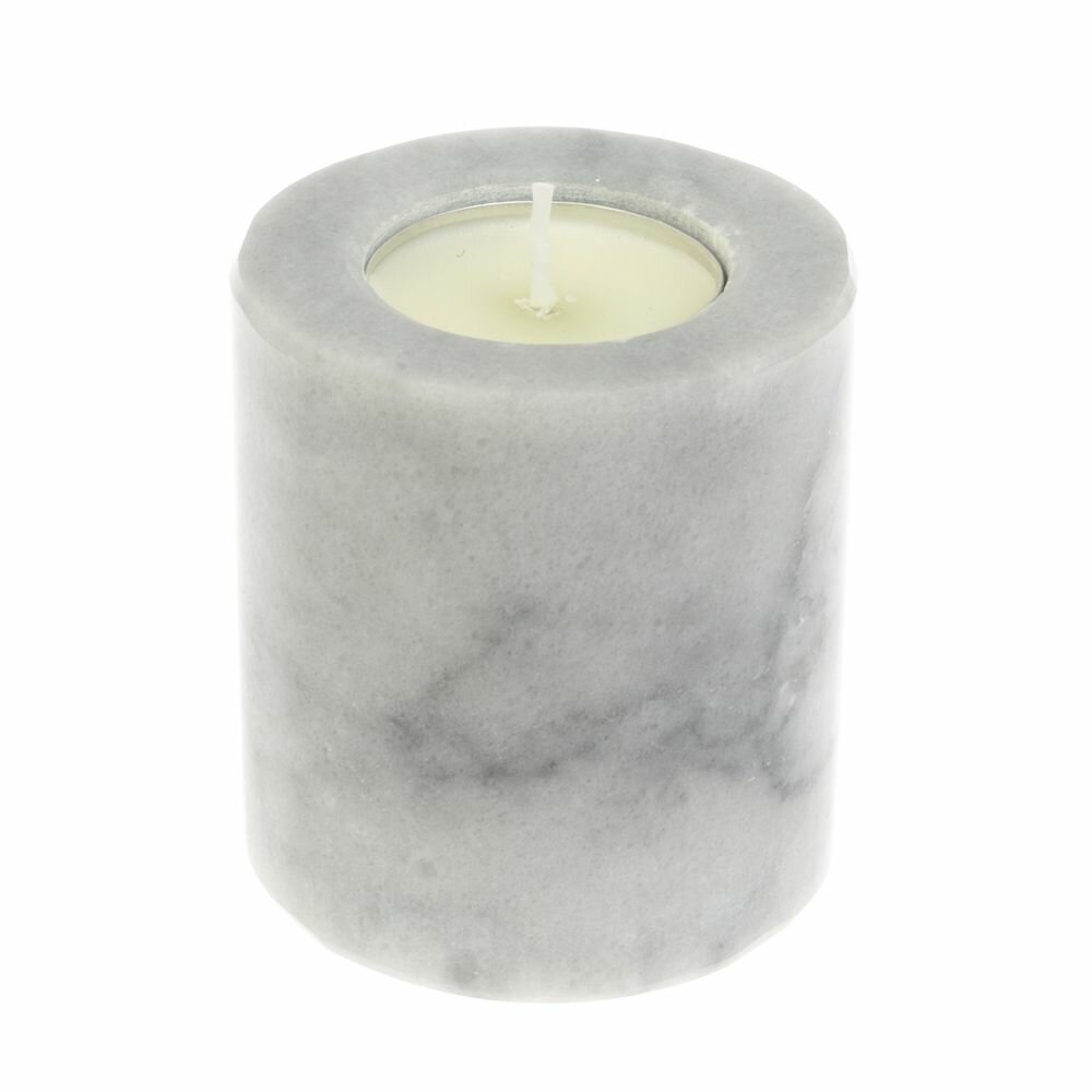 Свеча круглая из мрамора 6х6х7 см 127003