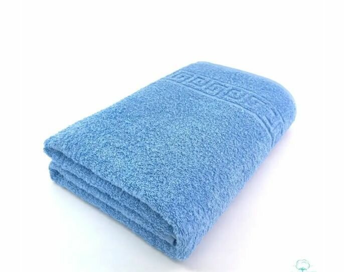 Полотенце банное, махровое 100х150 см Хлопок 100% 430г/м2 Голубой