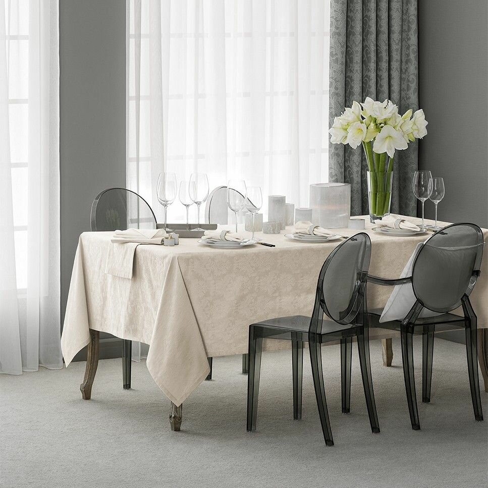 Сибони экрю Скатерть 170x300-1, 1 пр.