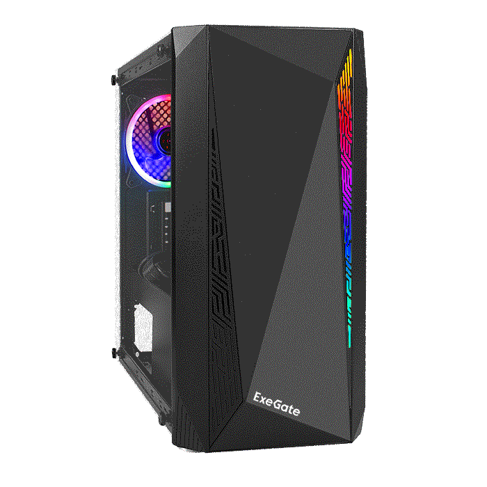 Корпус для компьютера ExeGate Mistery R2-NPX600 Minitower mATX, БП 600NPX EX294475RUS black