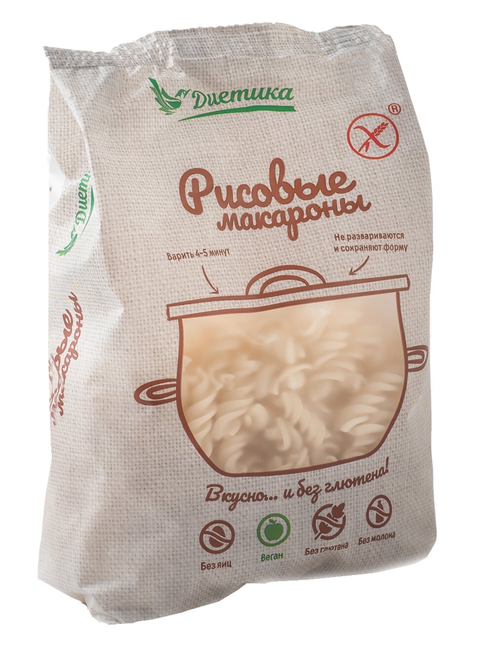 Макаронные изделия Диетика, Спираль рисовая 250 г