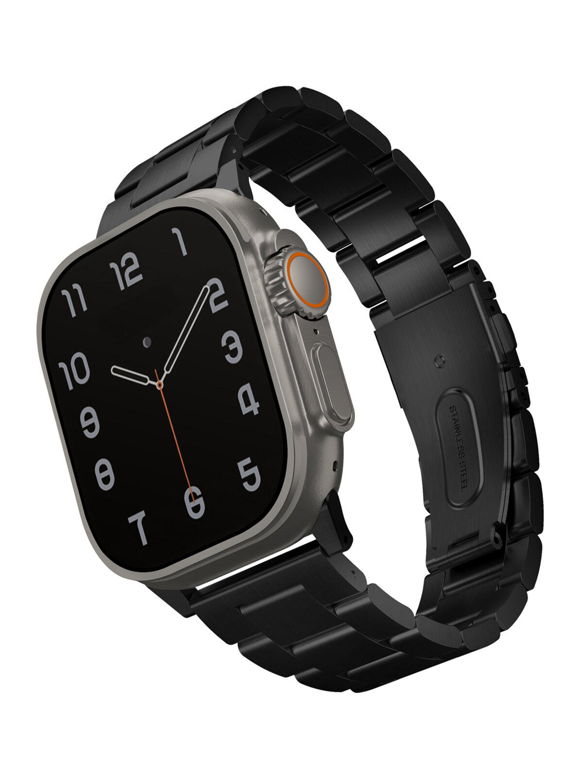 Uniq для Apple Watch 44/45/46/49 мм ремешок OSTA Steel Strap with Self-Adjustable Links Black