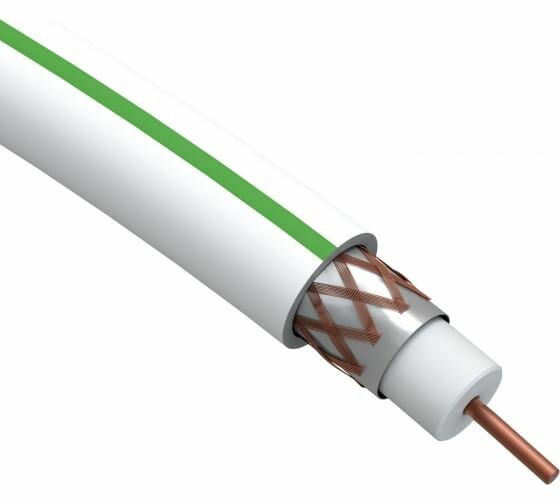 Коаксиальный кабель ЭРА SAT 703 B,75 Ом, Cu/, PVC, цвет белый Б0044614
