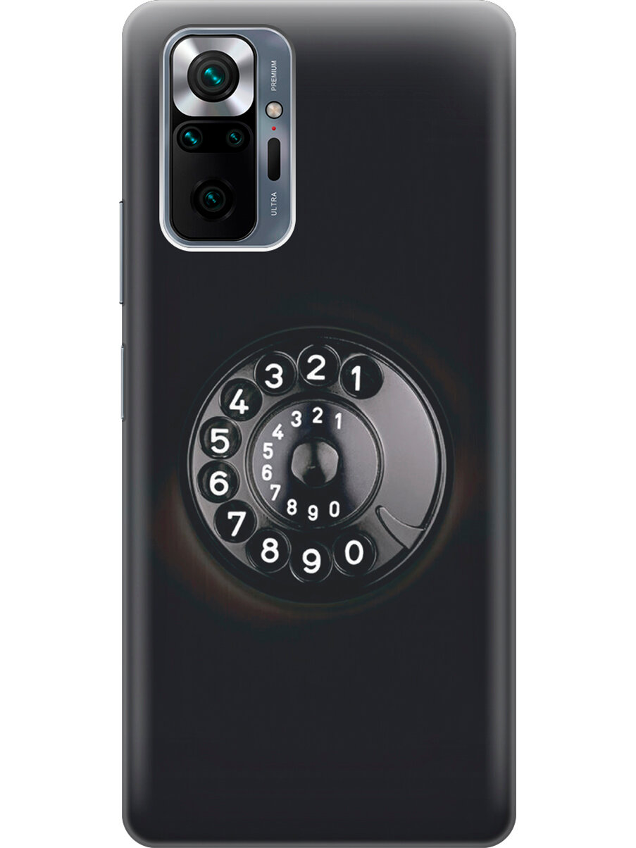 Силиконовый чехол на Xiaomi Redmi Note 10 Pro, Сяоми Редми Ноут 10 Про с принтом "Диск телефона"