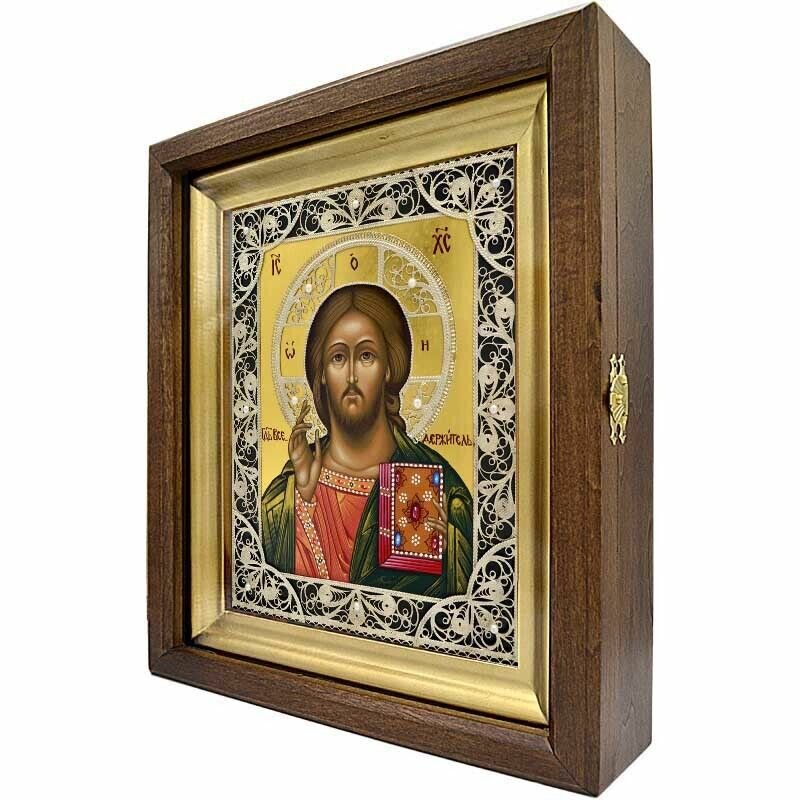 Спаситель Вседержитель. Рукописная икона Иисуса Христа.
