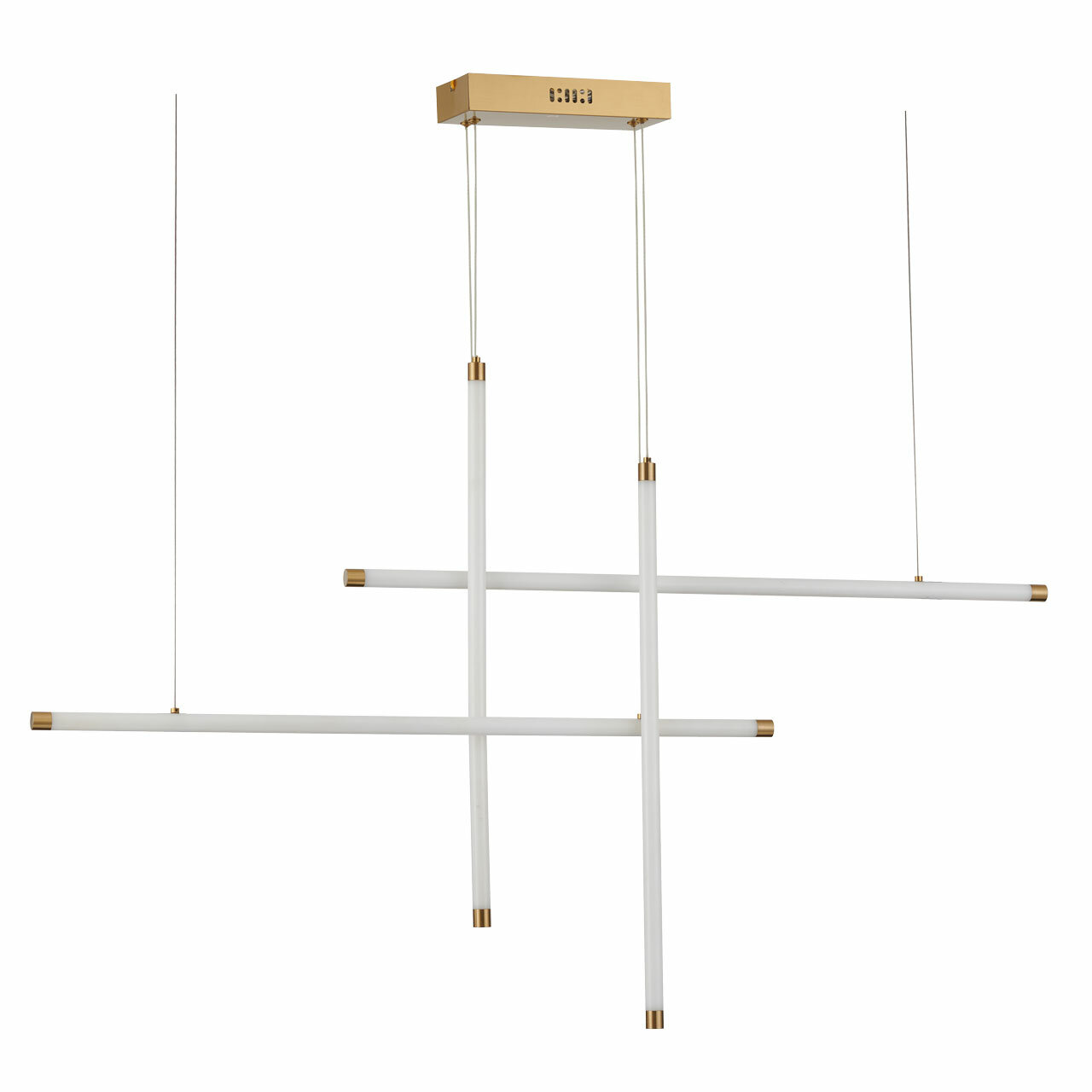 Светильник подвесной светодиодный, люстра De Markt Ральф 675015704, 36W LED, цвет: латунь, пульт в комплекте