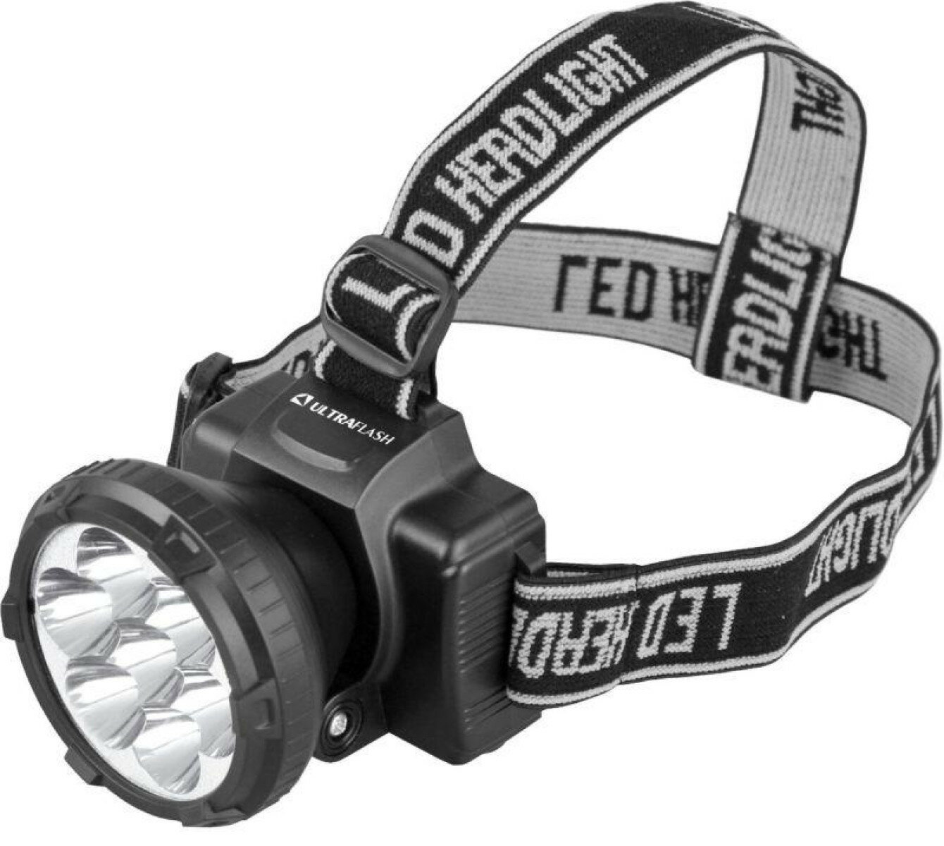 Фонари и переносные световые приборы Ultraflash Фонарь аккумуляторный налобный LED5362 7LED 2 режима 220В пластик. черн. (бокс)