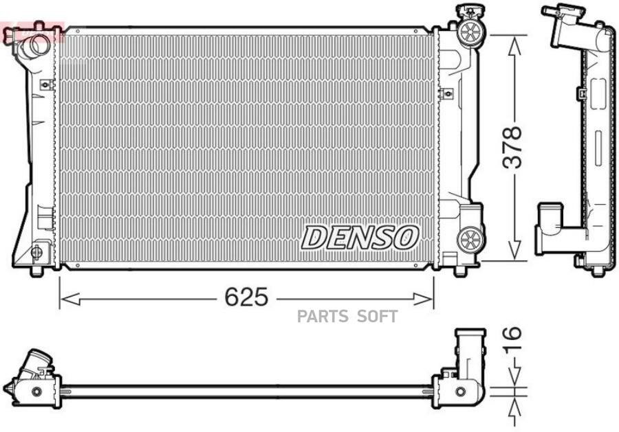 DENSO Радиатор TOYOTA Avensis (T250) 2.0 2003-2008