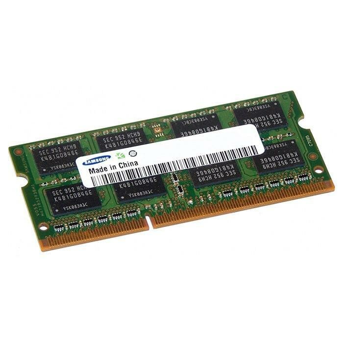 Оперативная память SO-DIMM, DDR3L, 1600 МГц, 12800 МБ/с, 4 Гб, Samsung