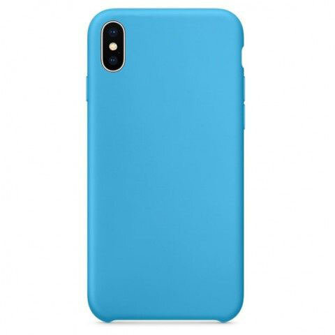 Чехол для iPhone XS Max, G-Net Silicon Case, голубой