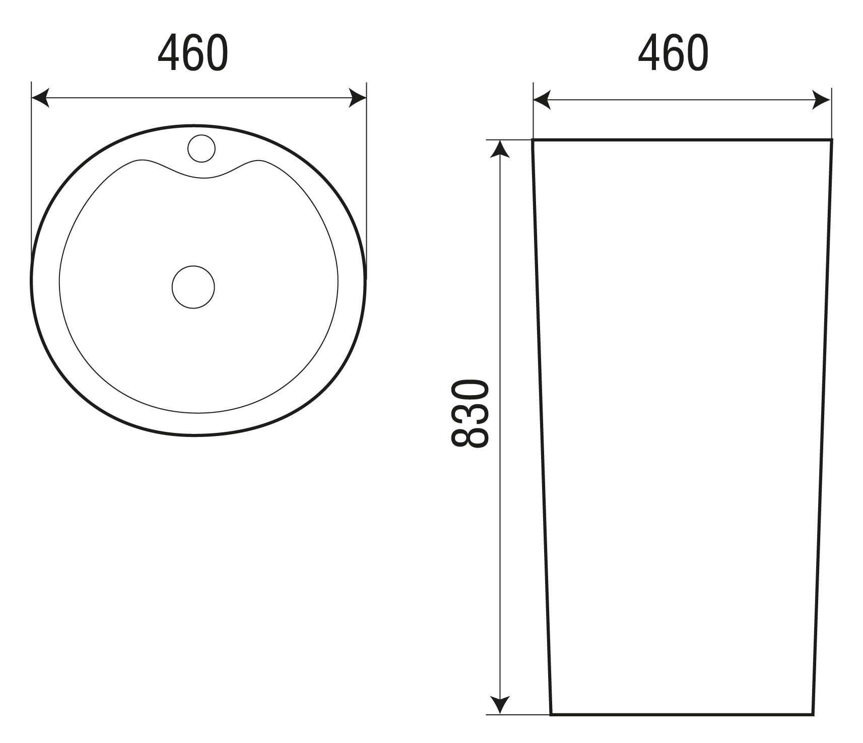 Раковина WeltWasser WW SK Salzbach 007 GL-WT