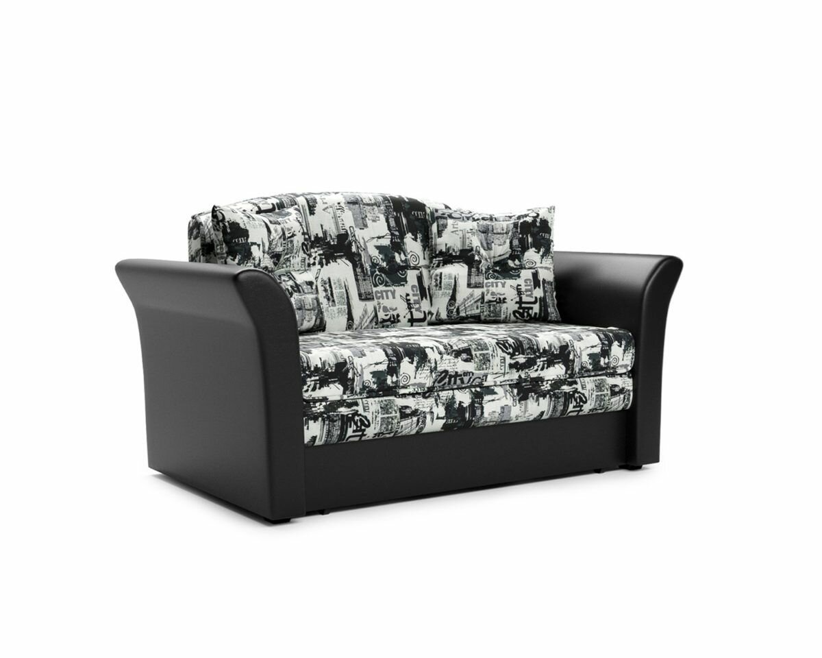 Диван Mebel-ars Малютка №2 жаккард + экокожа Газета Размеры: Высота 920мм Глубина 820мм Ширина 1500мм