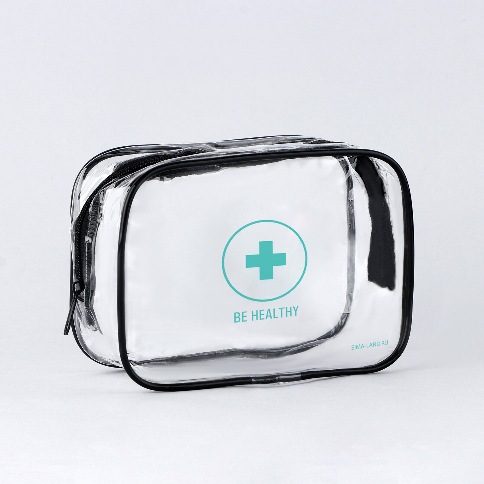 Аптечка дорожная прозрачная "BE HEALTHY", 12*10 см, 9896334