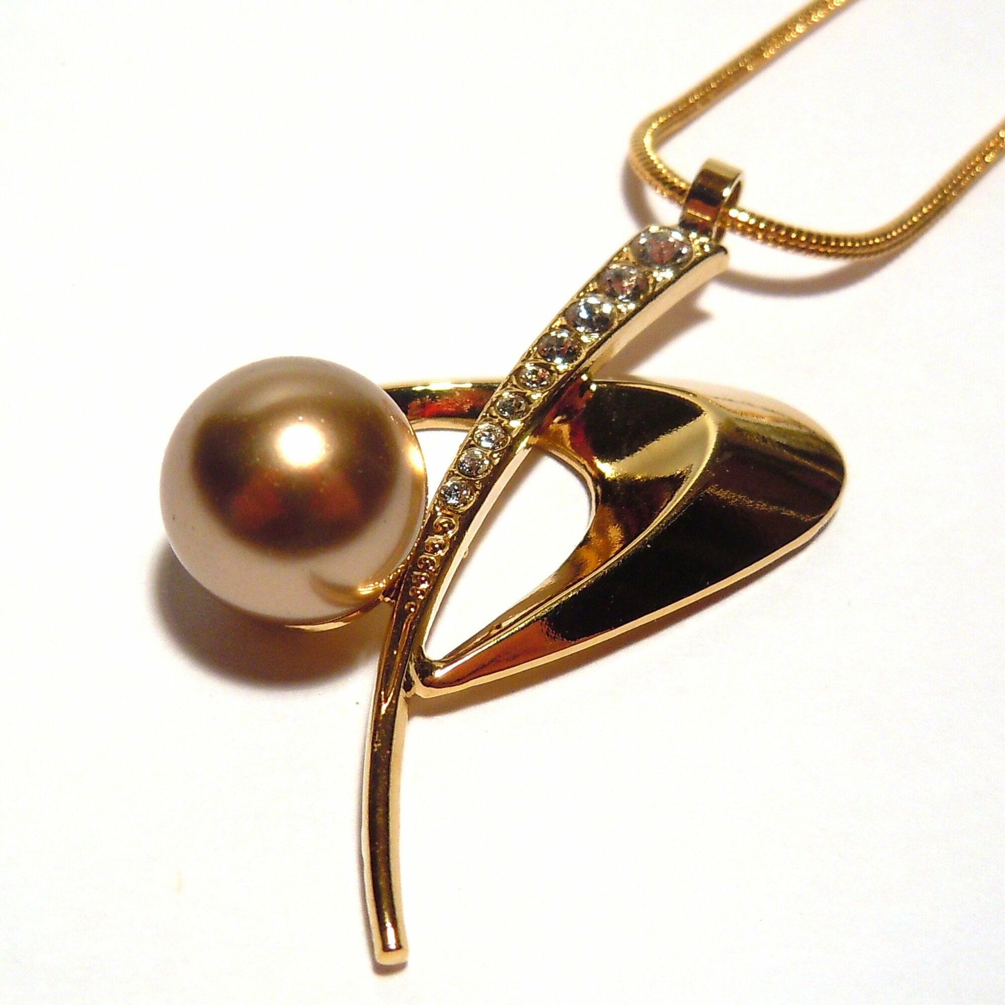 Подвеска, жемчуг Swarovski синтетический, Swarovski Zirconia