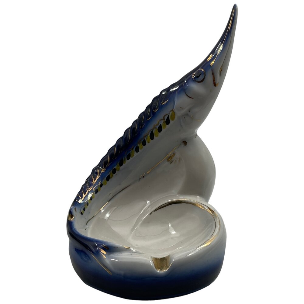 Фарфоровая пепельница "Осётр" 1953-1957 гг. Полонне ФЗ, СССР