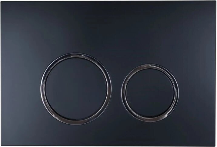 Кнопка смыва Esbano KRG-11MB ESINKRG11MB для инсталляции, черный матовый/хром/черный матовый